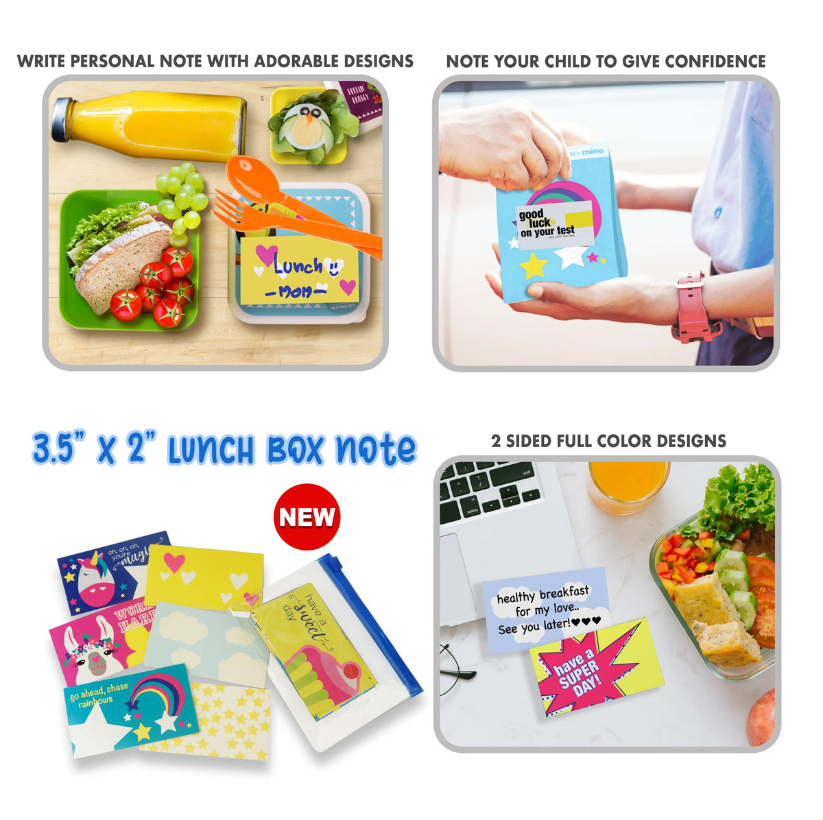 Lunch Box Notes (24 Full Color Designs) - WAFF World Gifts Inc.